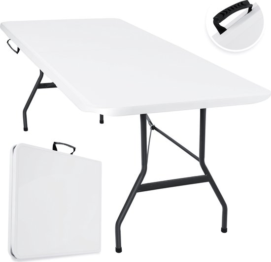 KESSER® Inklapbare Tafel 183x76x74cm Vouwtafel - Campingtafel Kunststof ...