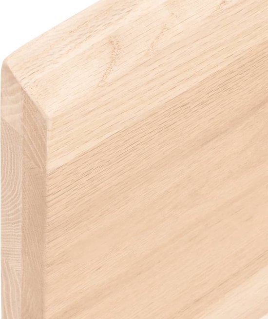 vidaXL Wandplank Massief Eikenhout - 200 x 30 x 4 cm - Rustieke stijl ...