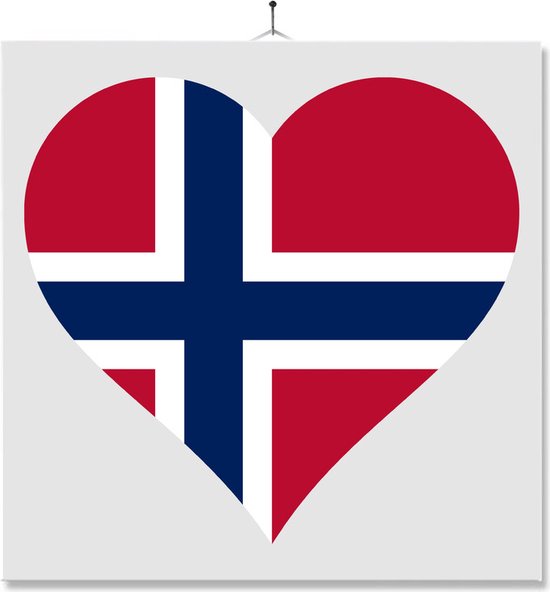 Tegel Met Opdruk | Hart | Vlag | Noorwegen | bol