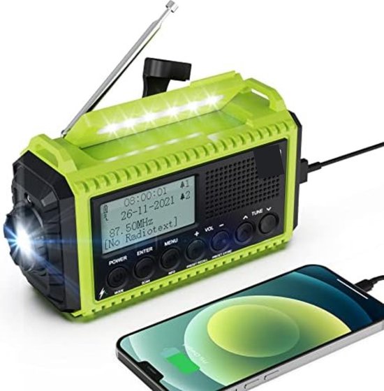 Gratyfied- Opwindbare Radio- Wind-Up Radio- Noodradio Opwindbaar ...