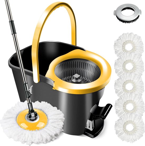 Dweil en Schoonmaakemmer Set, Professionele Vloerdweil met ...