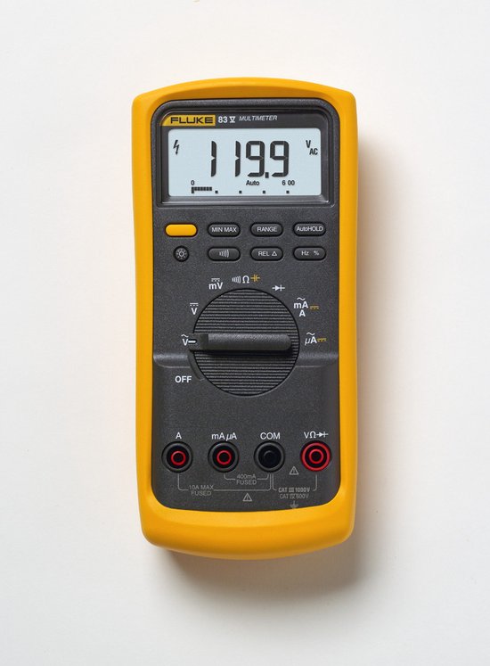 Fluke 83V/EUR Handheld multimeter Digital CAT III 1000 V, CAT IV 600 V ...