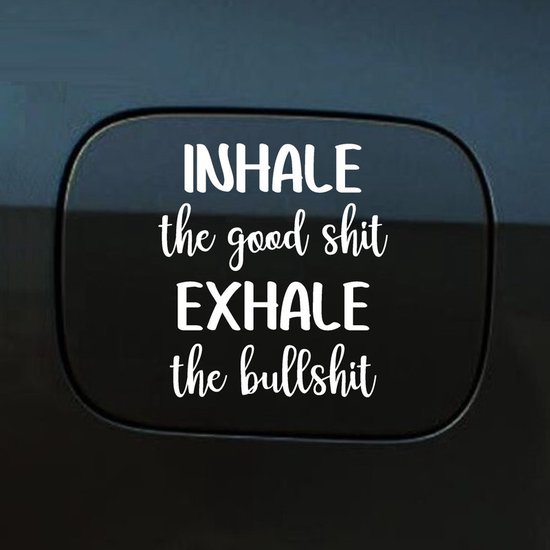 Bumpersticker - Inhale The Good Shit - 14x12 - Wit | bol