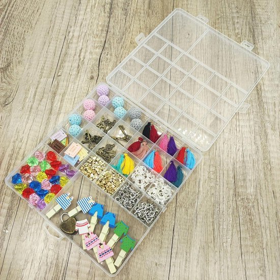 Egoods - Sorteerdoos Plastic met Deksel, Duidelijke Transparante ...