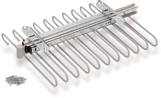Emuca Uitschuifbaar broekenrek, 11 stangen, volledig uittrekbare ...