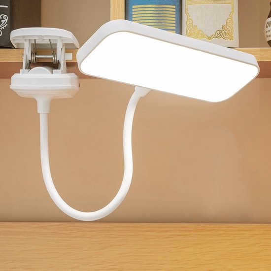 Gsedaox- LED Klemlamp-Bureaulamp Dimbaar met 3 Lichtstanden-USB ...