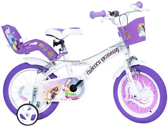 Dino Bikes Kinderfiets Unicorn Academy 14 inch | bol