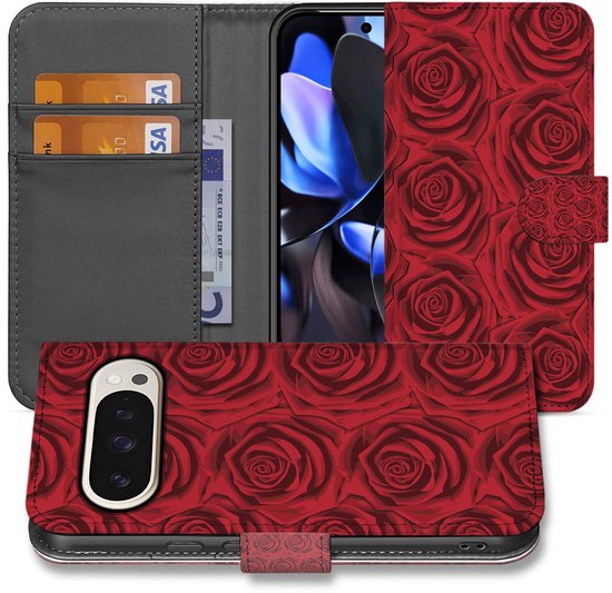 Book Case Google Pixel 10 Pro XL | Red Roses | bol