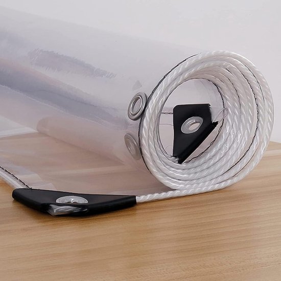 Transparant dekzeil 2x3.5m - PVC zacht glasmateriaal - waterdicht - met ...