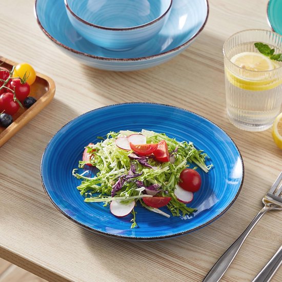 Kleine Dinerborden Set van 6 - 21,5 cm Keramische Saladeborden ...