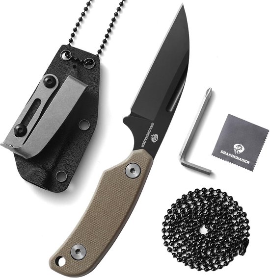 Klein Nekmes met Kydex Schede en Clip, Outdoor / Survival Mes | bol
