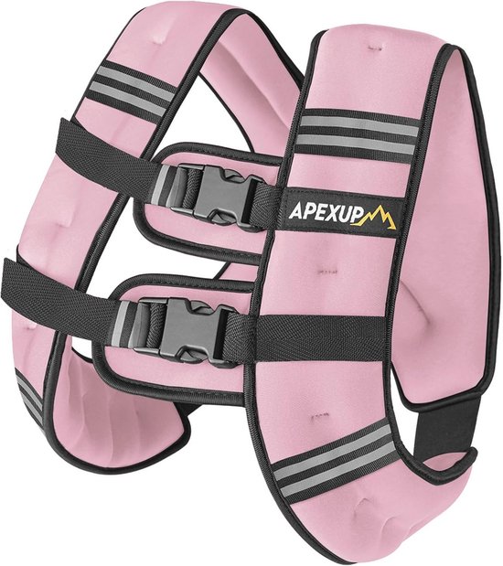 Gewogen vest voor trainen - 15 lbs - Reflecterende strepen - Verzwaarde ...