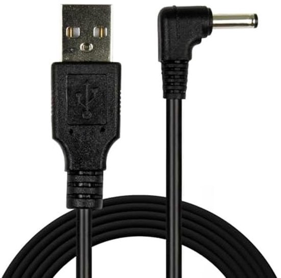 USB DC Power Cable 5V 2A - Round Plug, Elbow Connector, 1 Meter, for ...