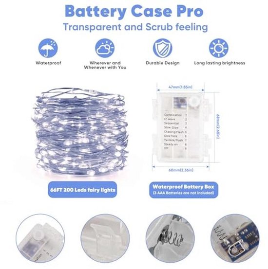 Batterij Aangedreven Buitenverlichting LED 20 Meter met ...