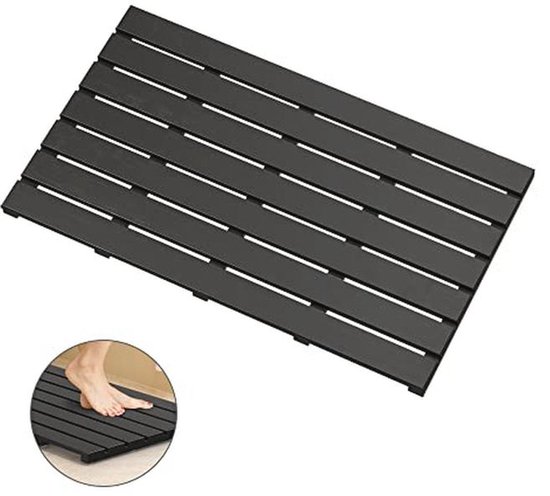 Luxe antislip bamboe douchemat - Waterdichte badmat voor binnen en ...