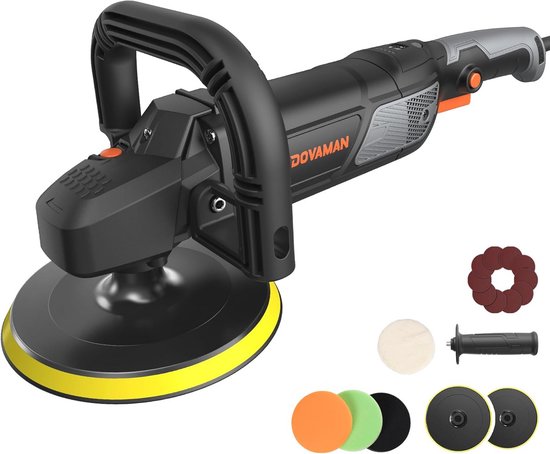 Auto-polijstmachine 1500W 180mm/150mm met variabele snelheden voor ...