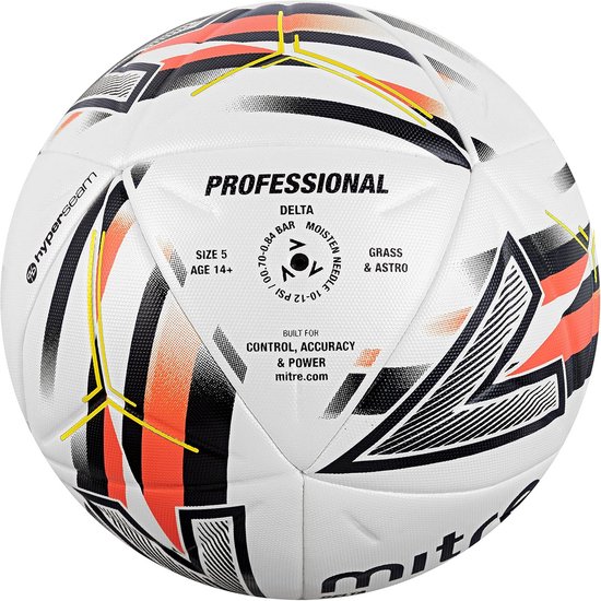 Mitre Delta One Voetbal - Professionele Bal met Hyperflow en Hyperseam ...