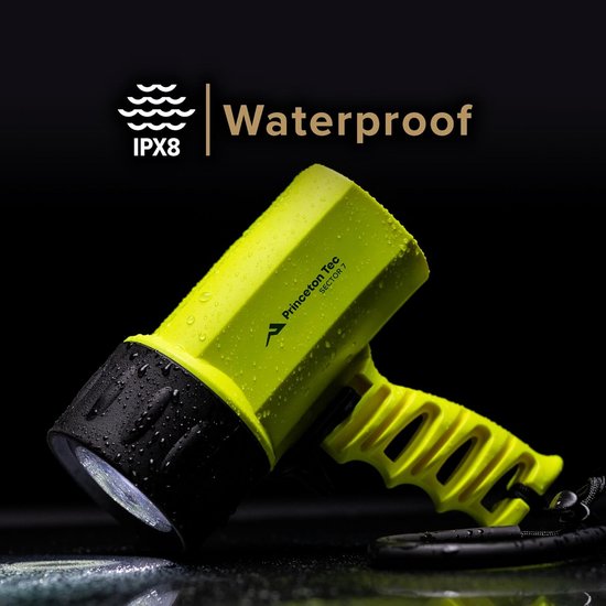 Sector 7 LED Duiklamp 1600 Lumen, IPX8 Waterdicht, Pistol Grip, Geel | bol