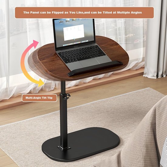 Verstelbare C-tafel met Kantelblad - Laptoptafel & Bijzettafel voor ...