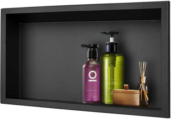 Niche de Douche Encastrée Zwart RVS 60x30x10 cm pour Rangement Salle de ...
