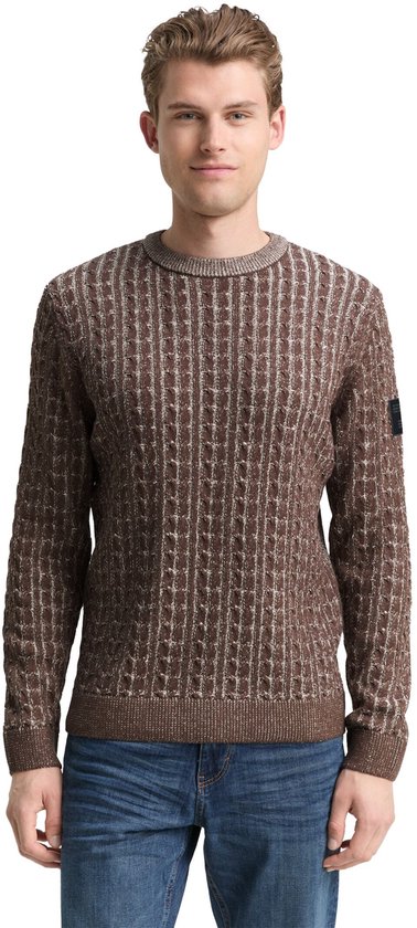 Tom Tailor Gebreide trui met kabelpatroon | bol