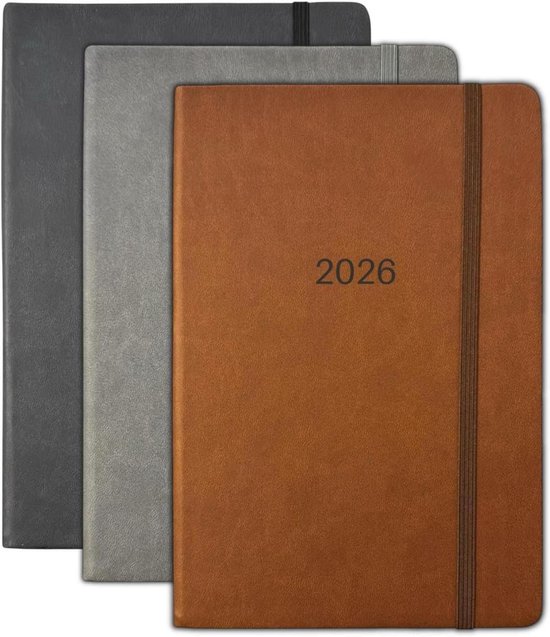 Agenda 2026 Weekoverzicht A4 A5 A6 - Jaarplanner met Elastieksluiting | bol