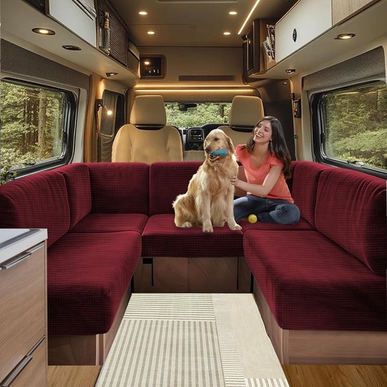 Stretch Kussenhoezen voor Caravan en Camper Dinette - Antislip en ...