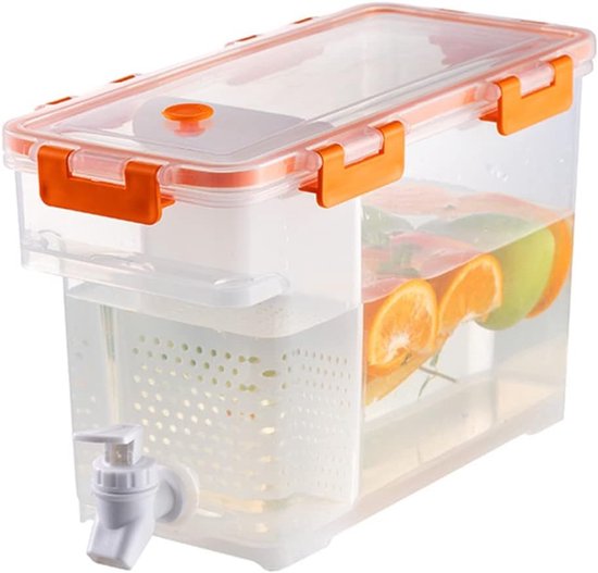 Beverage Dispenser met Kraan - 3.5L - Plastic Koelkastcontainer voor ...