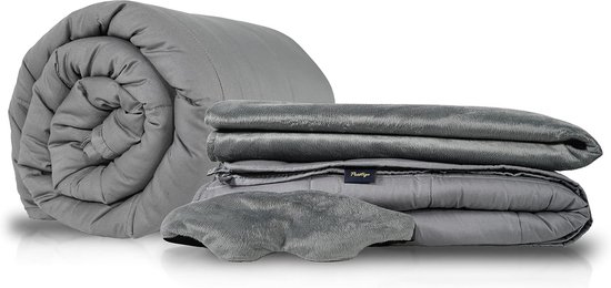 Gewogen Deken Set met Afneembare Hoes voor Stressverlichting en Diepe ...