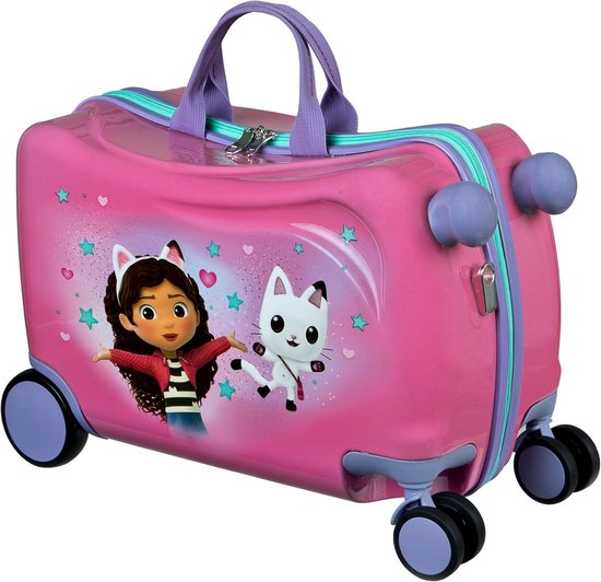 Kindertrolley om op te zitten met wielen en trekband - Stevige ...