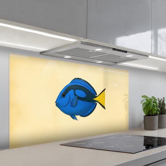 Spatscherm 120x60 cm - Zelfklevende achterwand Blauw - Dory - Vis ...