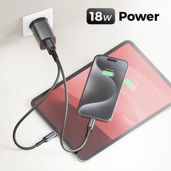 1 Meter USB-A naar USB-C Kabel - USB 3.0 5Gbps Voor Snel Opladen en ...
