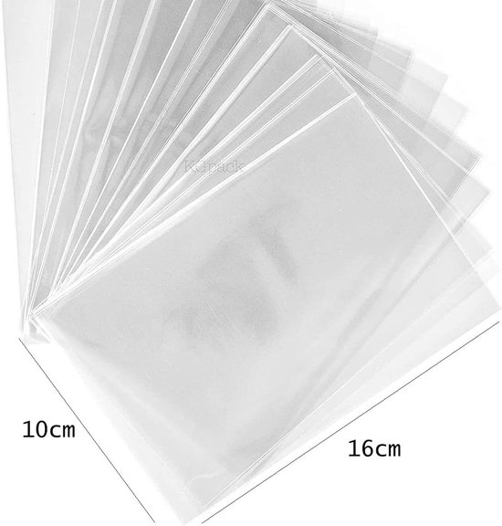 100 cellophane bags clear 10 x 16 cm - kleine tasjes - kids birthday ...