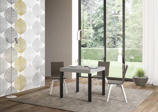 Uitschuifbare tafel 90/246x90 cm Everyday Premium kasjmier antraciet ...