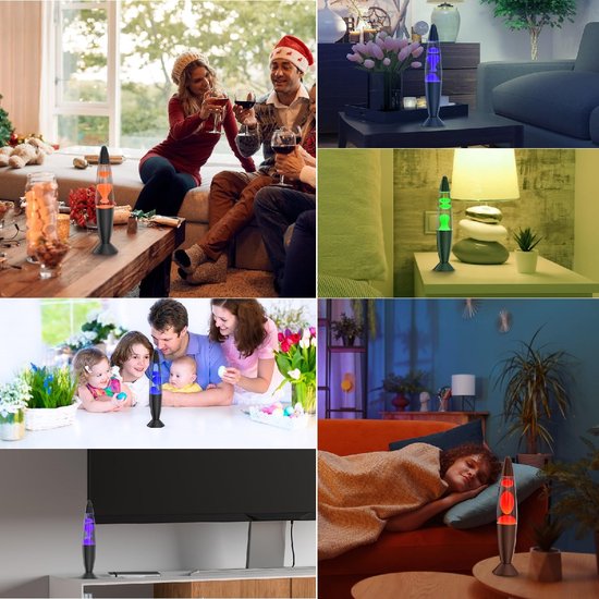 longziming -Lava Lamp - Sfeerverlichting Met Vloeistofeffect En Oranje ...
