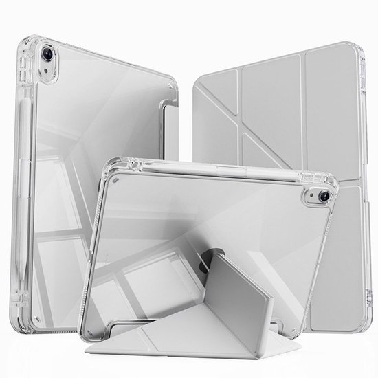 Housse Origami compatible iPad Pro 13 inch M5 (2025) - gris | bol