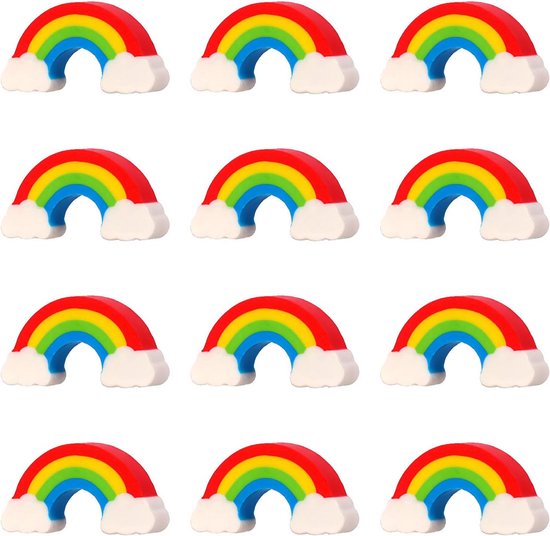 Gekleurde Gummen Set van 12 - Mini Gummetjes voor Kinderen en School | bol