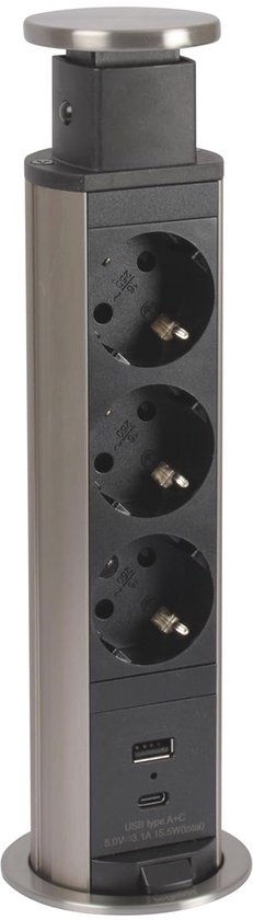 Inbouwstopcontact met liftsysteem - Multi-tafelstopcontact met 4x ...