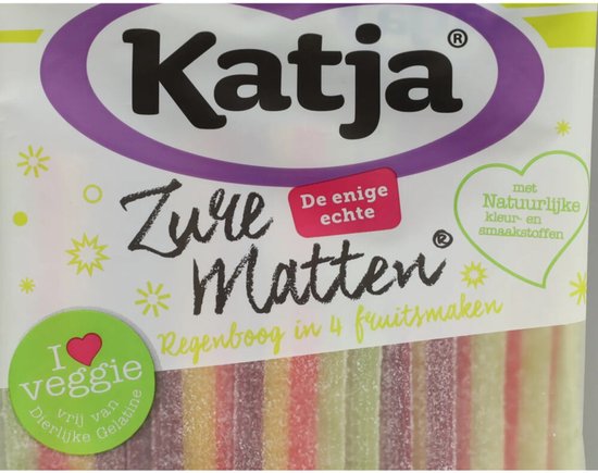 Katja Zure Matten Regenboog - 9 x 125 gr - Voordeelverpakking | bol