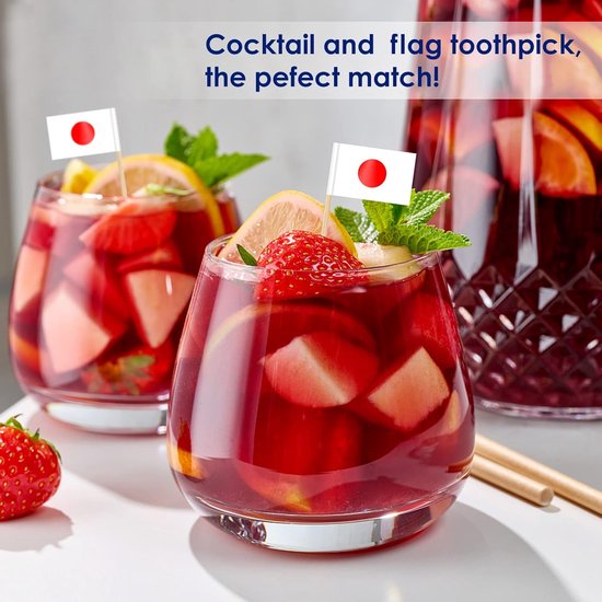 100 Pieces Japan Toothpicks Flags - Japanse Decoratieve Vlaggen ...