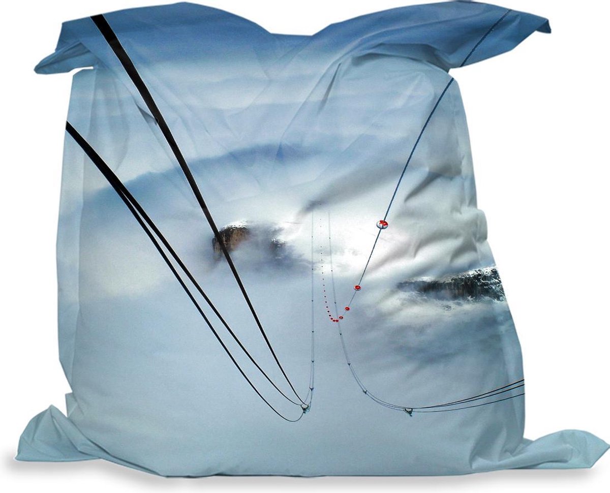 Pouf PillowMonkey - Un téléphérique dans les Alpes suisses - 100x140 cm ...