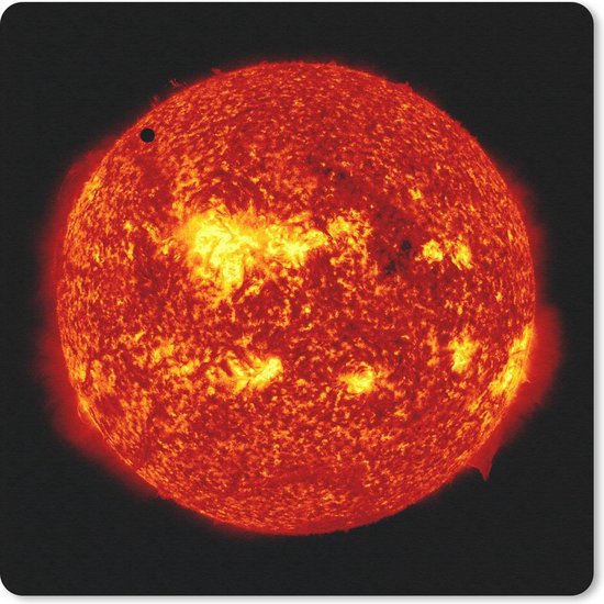 Muismat - Mousepad - Galaxy - Zon - Zwart - 30x30 cm - Muismatten | bol.com