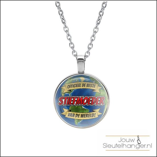 Ketting Glas Officieel De Beste Stiefmoeder Van De Wereld 8988