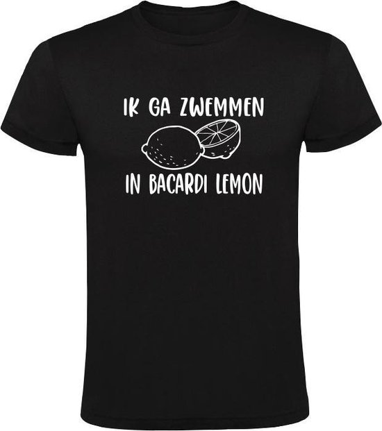 Ik ga zwemmen in Bacardi Lemon Heren T-shirt | limon | bol
