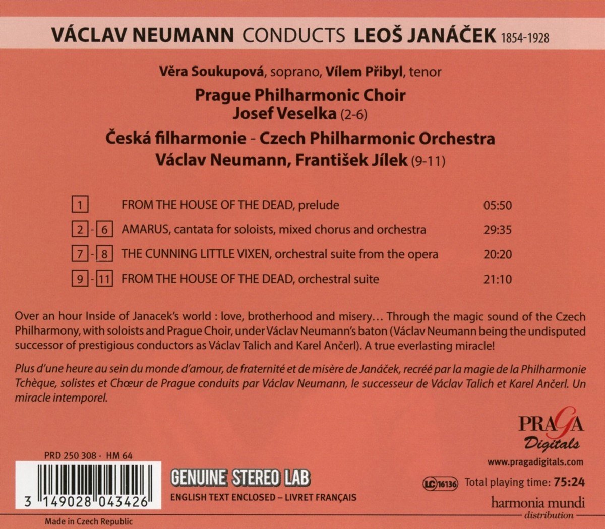 Czech Philharmonic Orchestra, Václav Neumann - Janácek: Amarus (Super Audio CD), Vilem... | bol