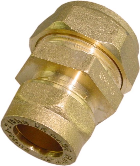 Verloop knelfitting recht 15x12mm 2 stuks | bol