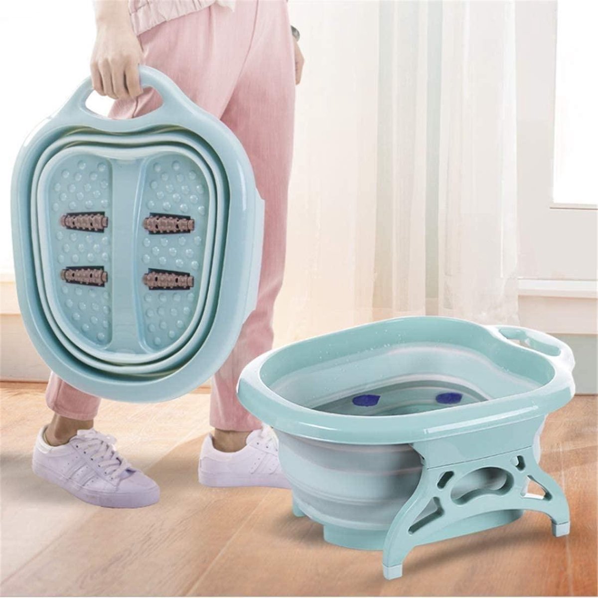 Voetenbad met Massage Mint - Opvouwbaar Voetenbad - Voetbad ...