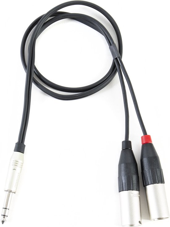 MUSIC STORE Y-kabel 6,3mm jack.-> 2 XLR 1m Amphenol stekker, kabel ...
