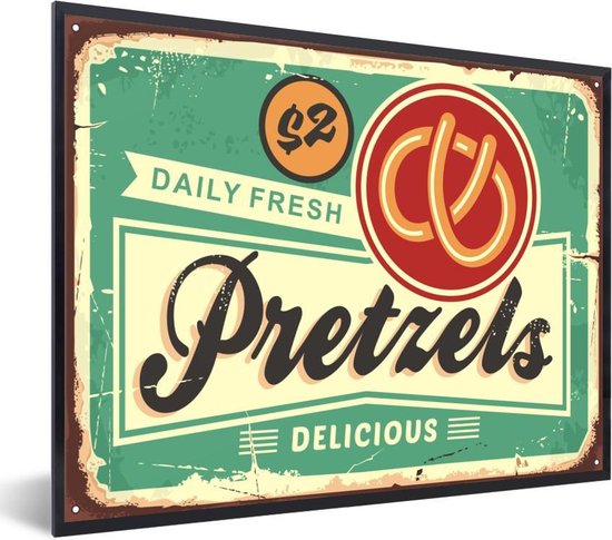 Fotolijst incl. Poster - Pretzel - Vintage - Quote - 40x30 cm ...
