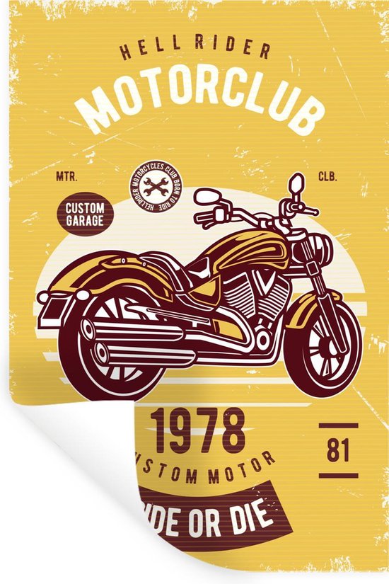 Muurstickers - Sticker Folie - Motor - Vintage - Tekening - Quote ...